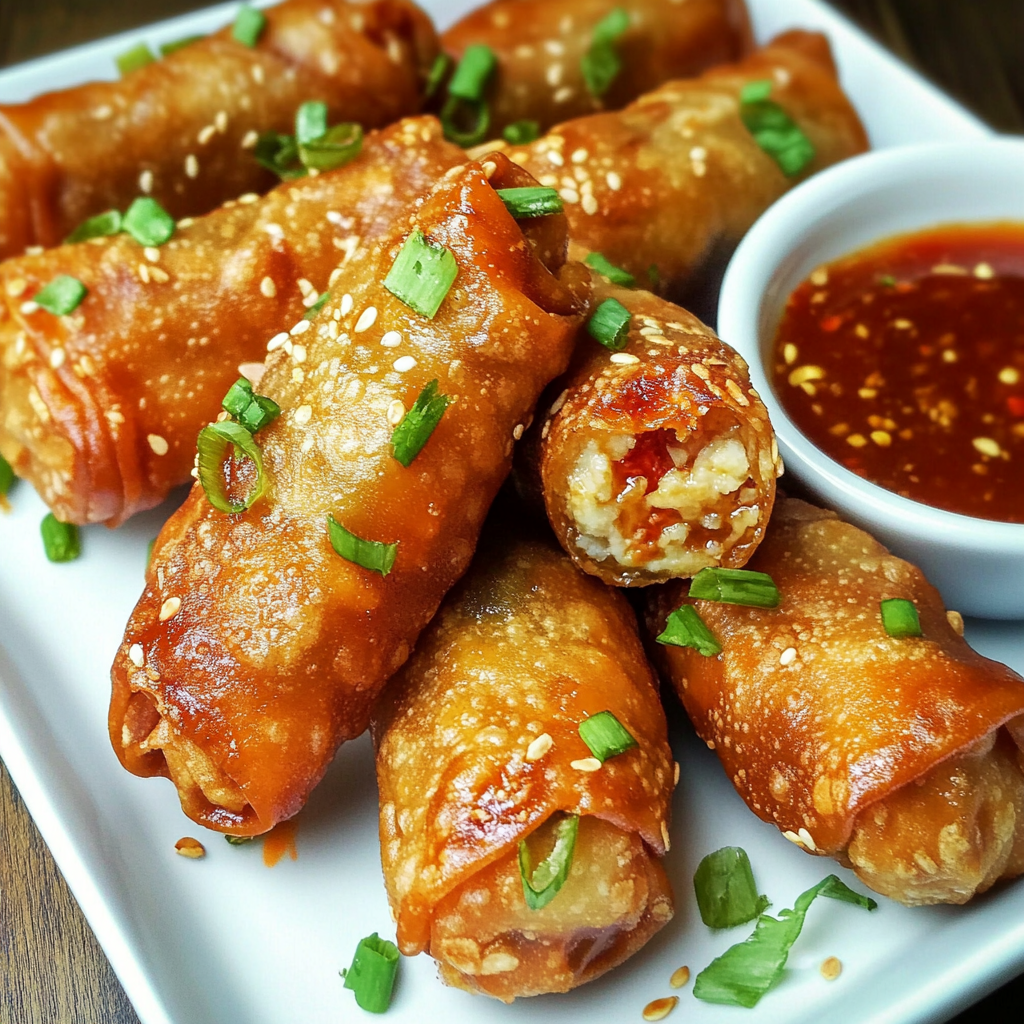Chicken Egg Rolls with Sweet & Sour Sauce Recipe – Delight Yummy