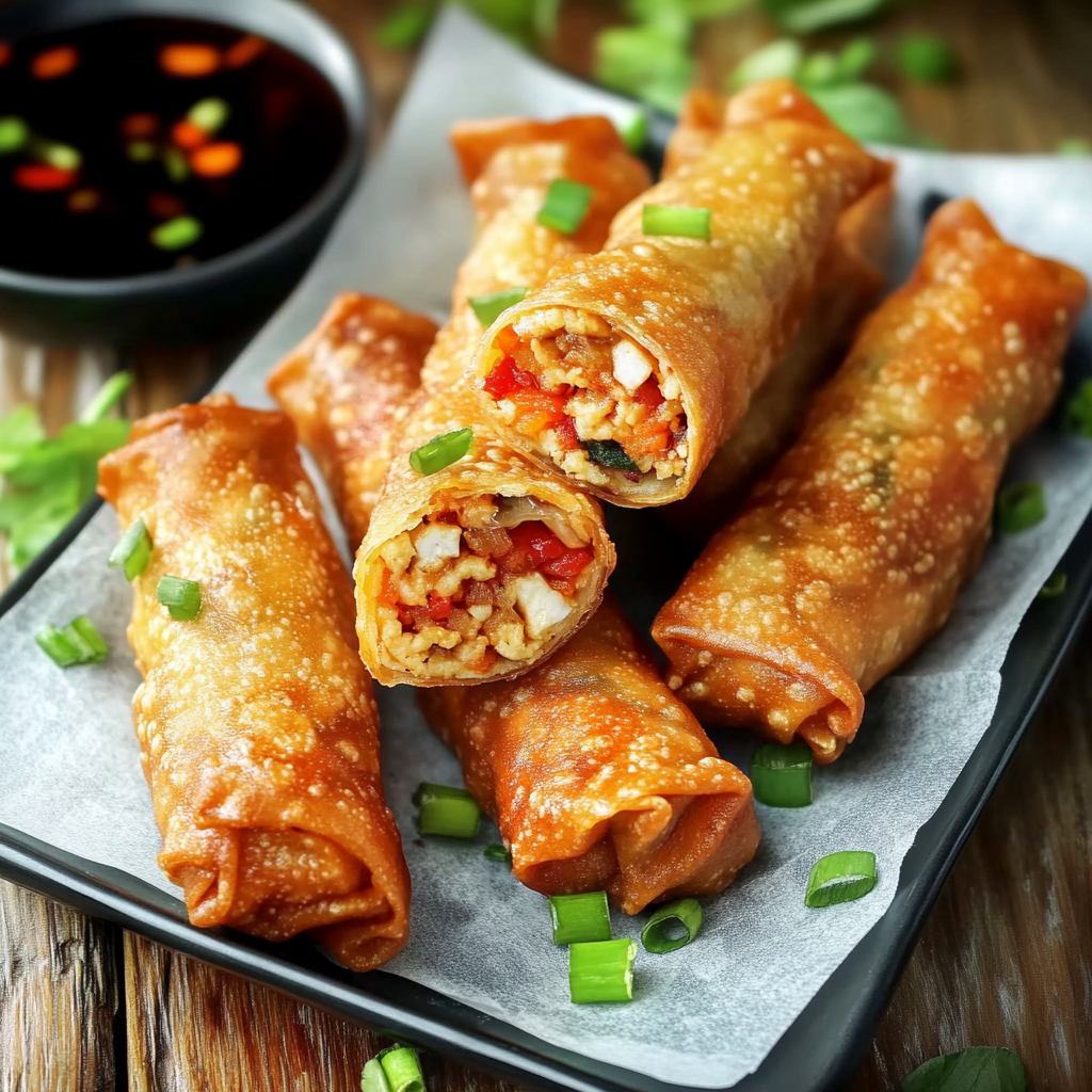 Chicken Egg Rolls with Sweet & Sour Sauce Recipe – Delight Yummy