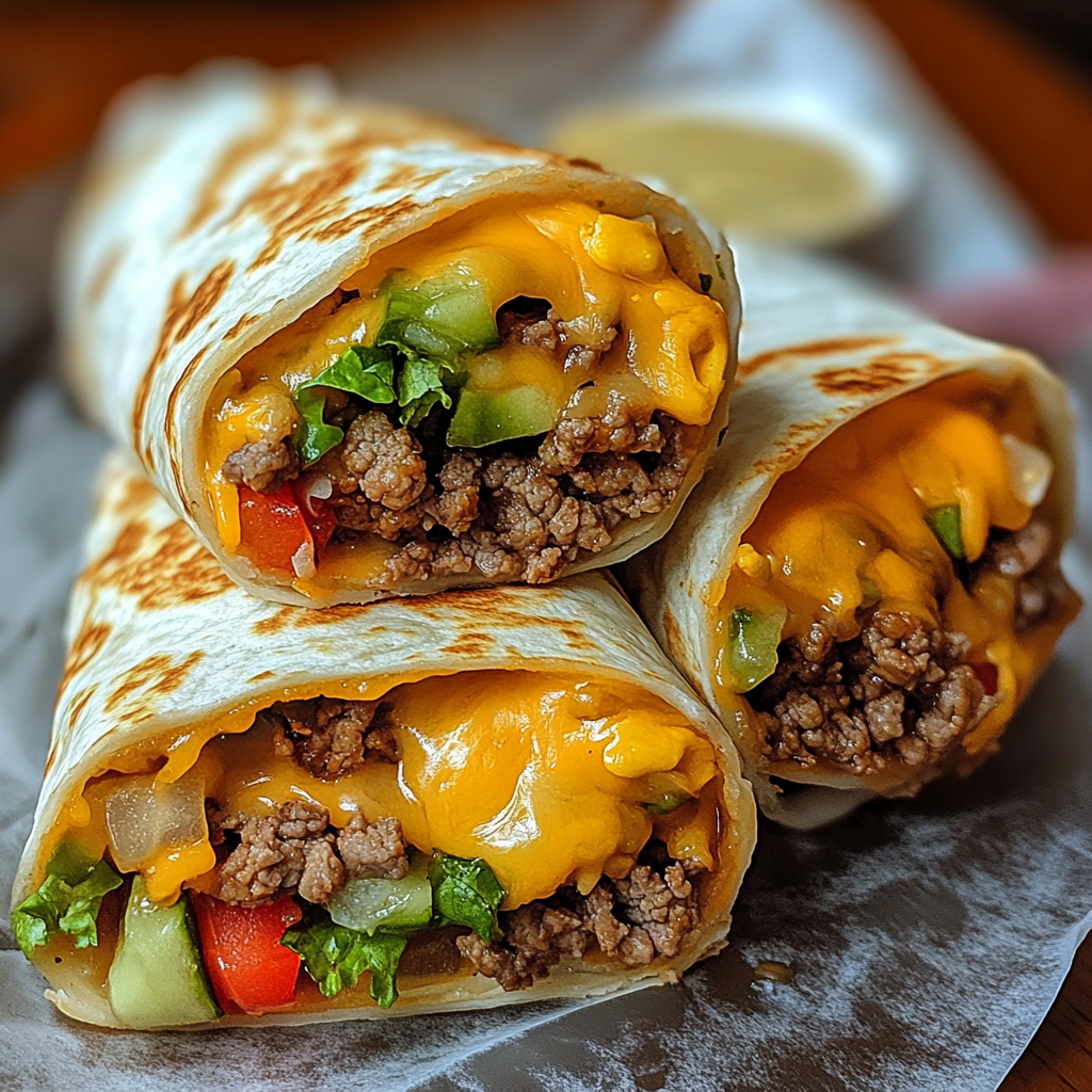 Nacho Cheese Beef Wrap – Delight Yummy