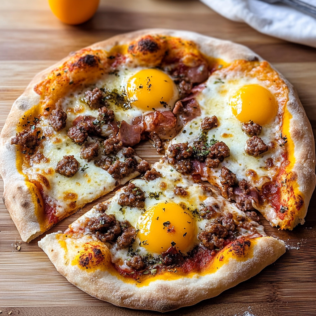 Beef Sausage Breakfast Pizza – Delight Yummy