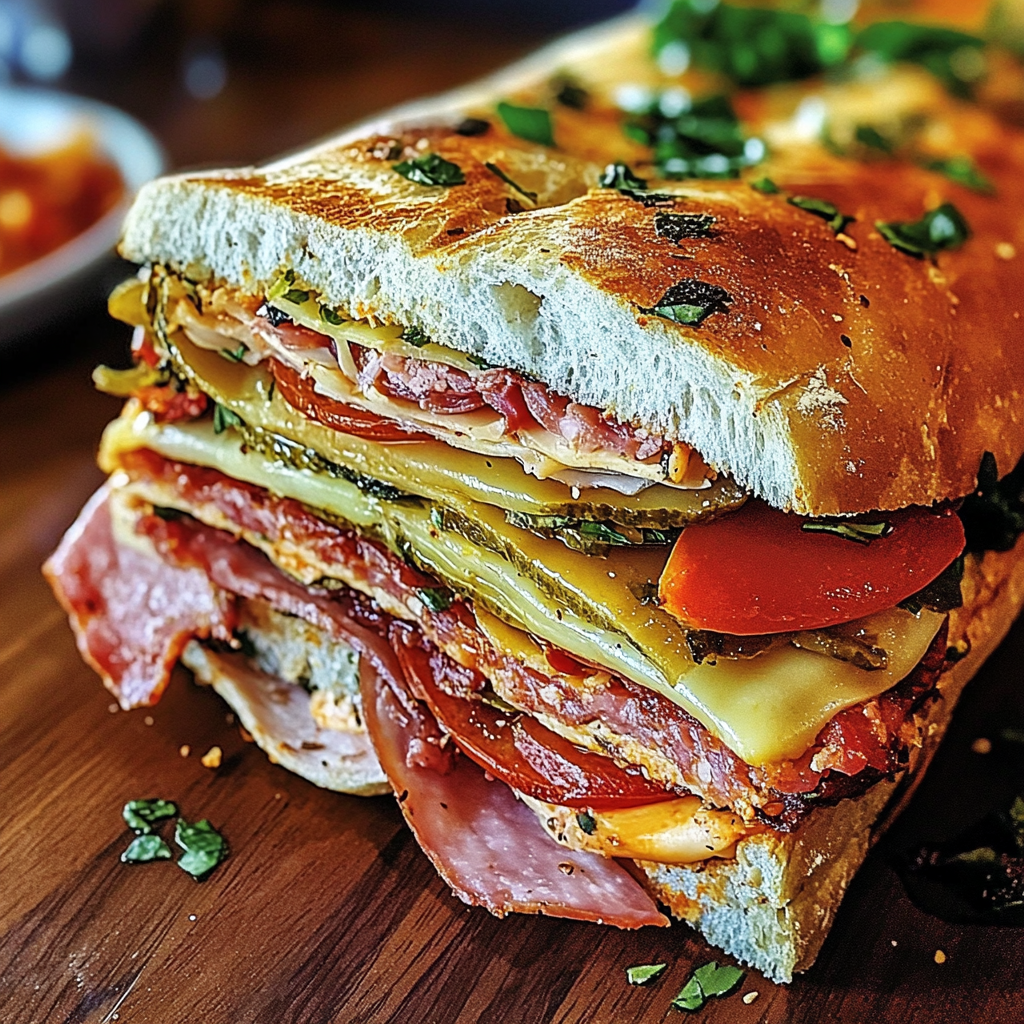 Classic Italian Muffuletta Sandwich – Delight Yummy