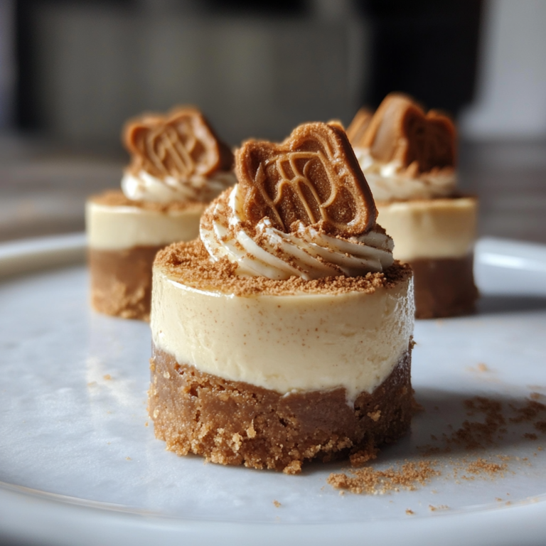 No Bake Mini Lotus Biscoff Cheesecake – Delight Yummy