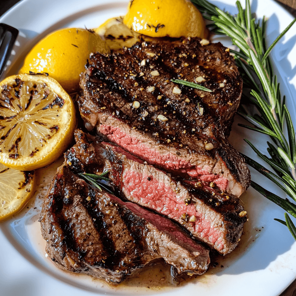 Grilled Tuscan Steak with Lemon, Garlic, and Rosemary – Delight Yummy