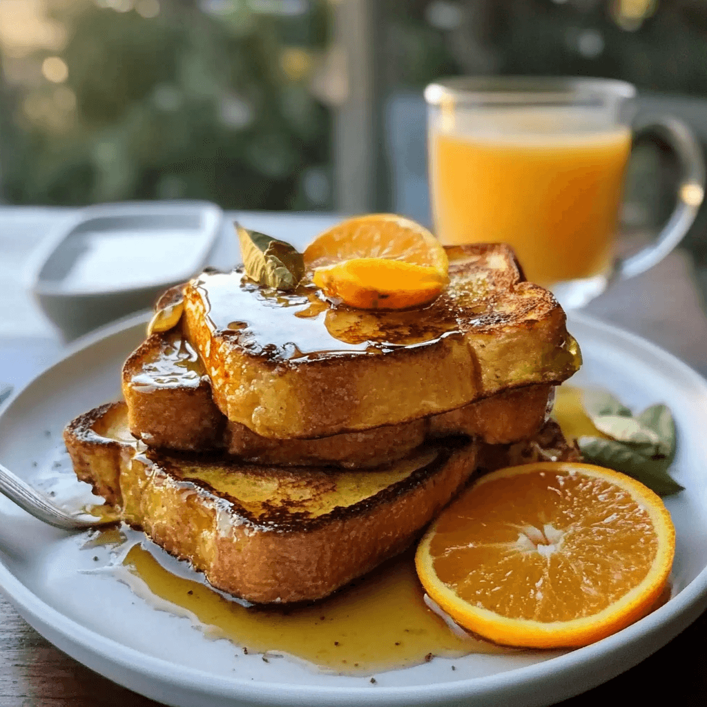 Cardamom-Spiced French Toast with Orange Syrup – Delight Yummy
