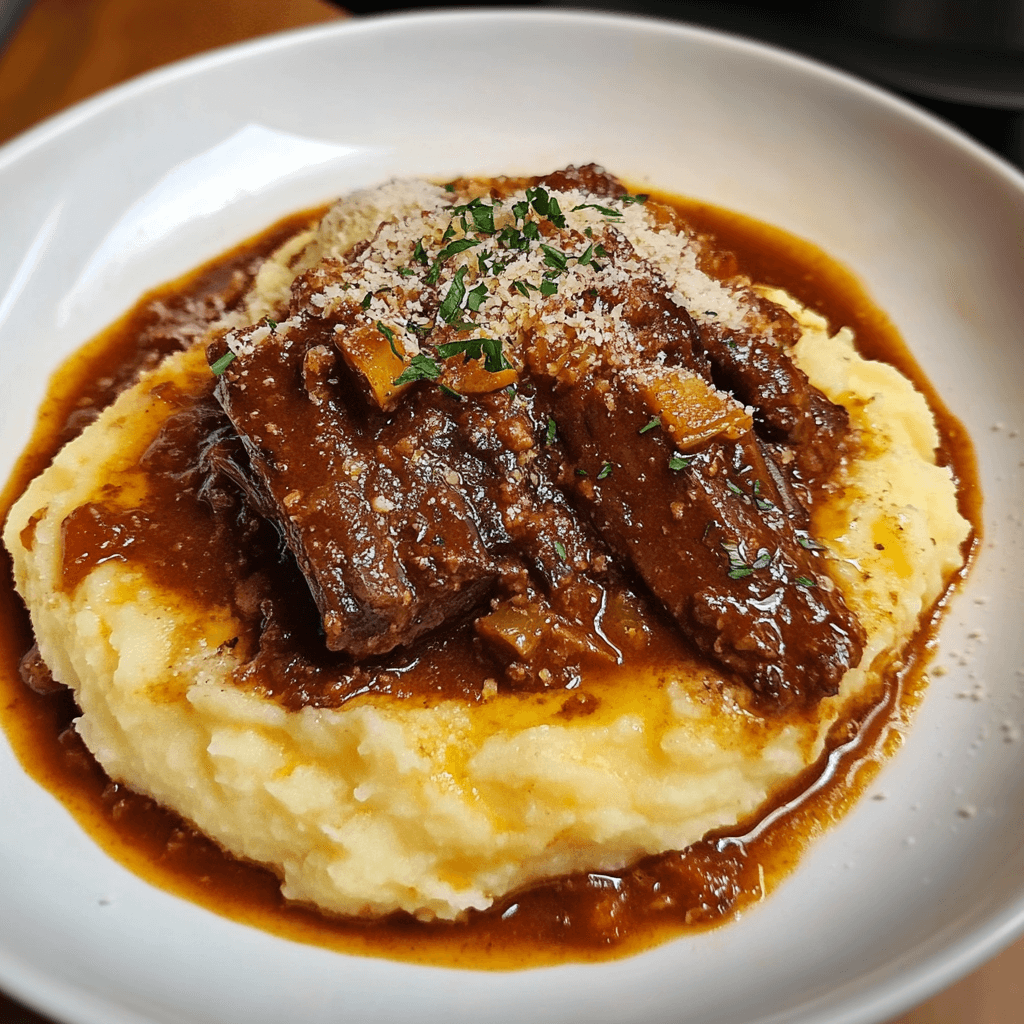 Short Rib Ragu with Parmesan Mashed Potatoes – Delight Yummy